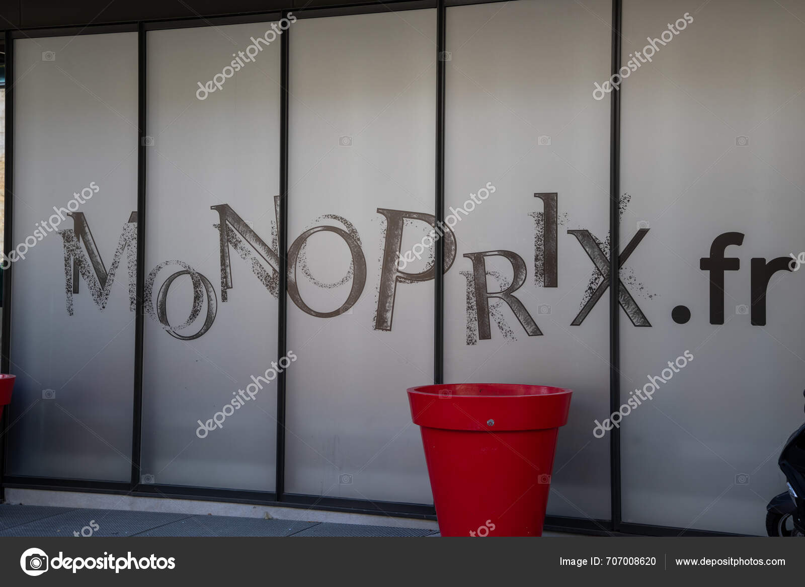 Bordeaux France 2024 Monoprix Monoprix Logo Brand Text Sign Building ...