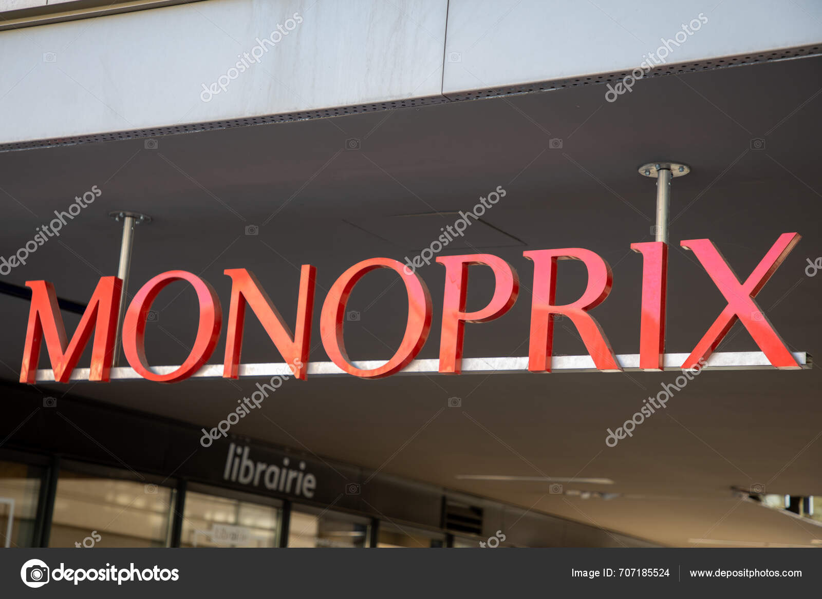 Bordeaux France 2024 Monoprix Logo Sign Shop Supermarket Store Wall ...