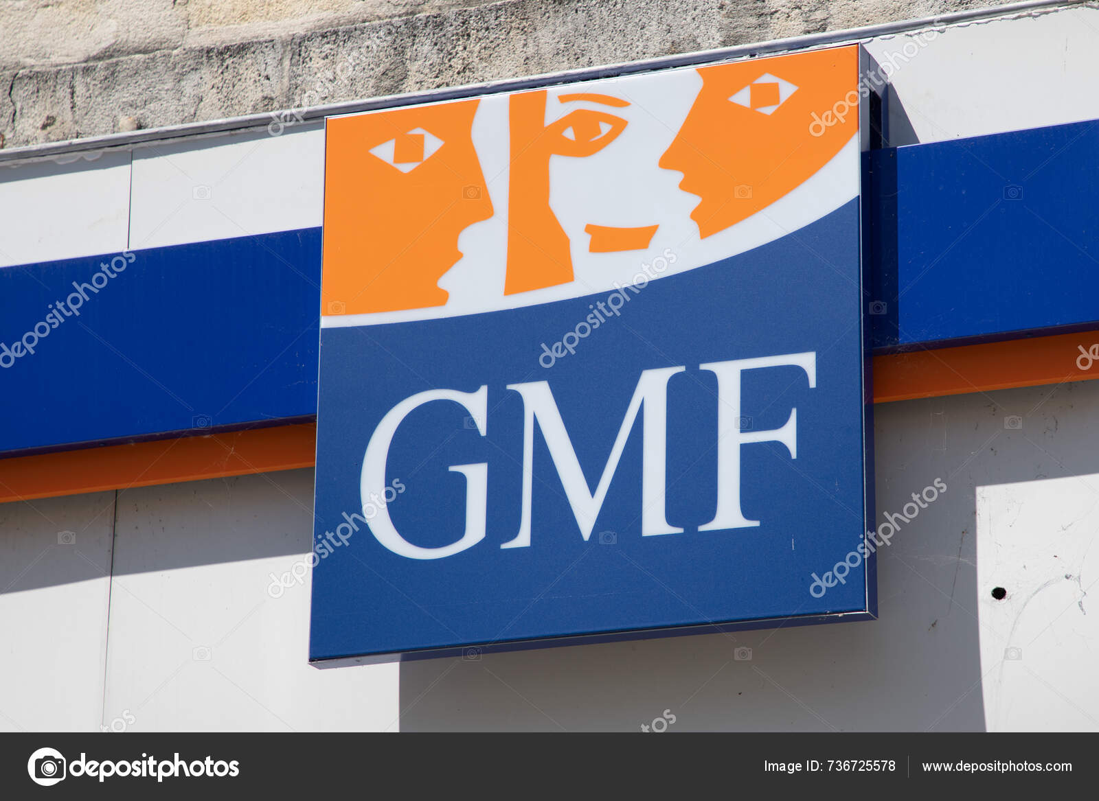 Bordeaux France 2024 Gmf Text Sign Logo Brand Office Entrance — Stock ...