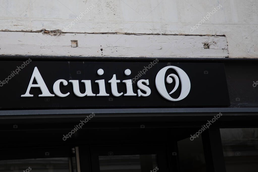 Burdeos Francia 2024 Acuitis Logo Brand Sign Text Front Wall — Foto ...