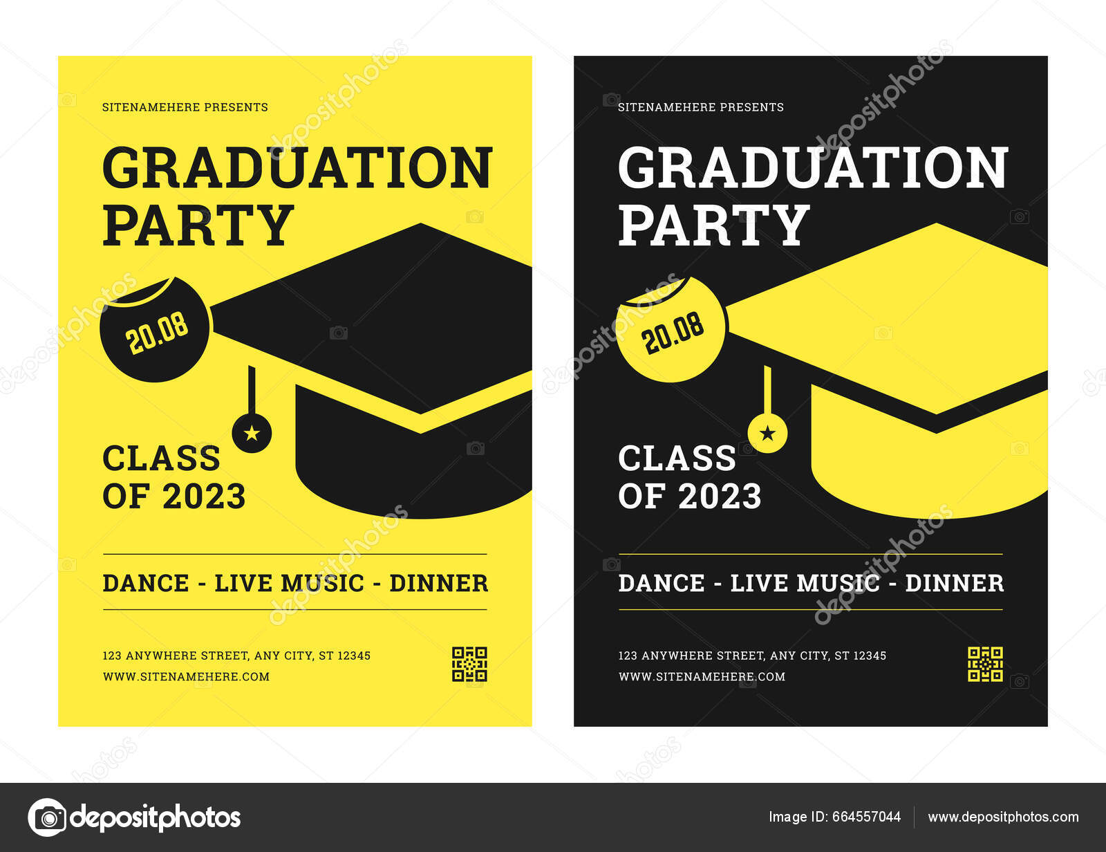 Image vectorielle Fête Graduation Événement Festif Célébrer Degré ...