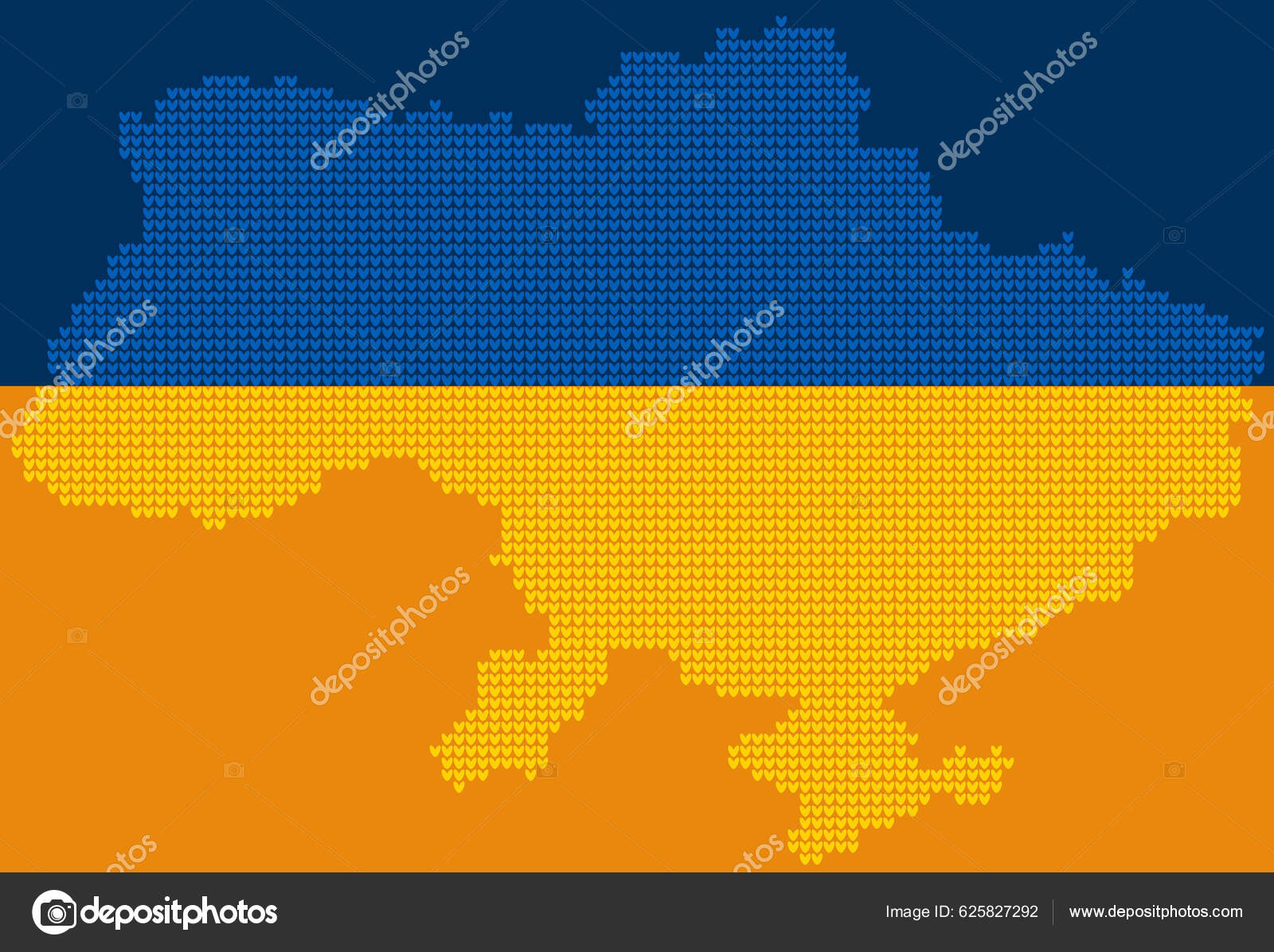 Textured Ukrainian Geographical Map Made Knitting Texture Ukrainian ...