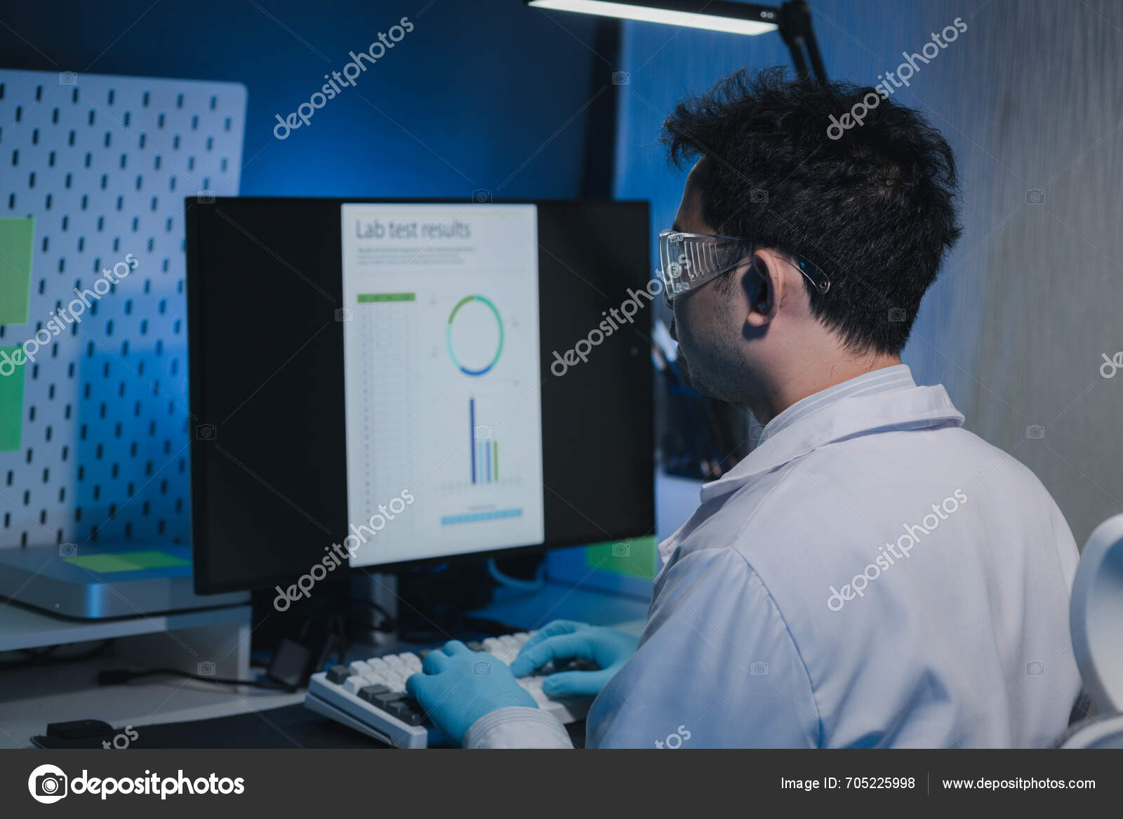 Chemist Recording All His Experiments Today Computer Computers Used ...