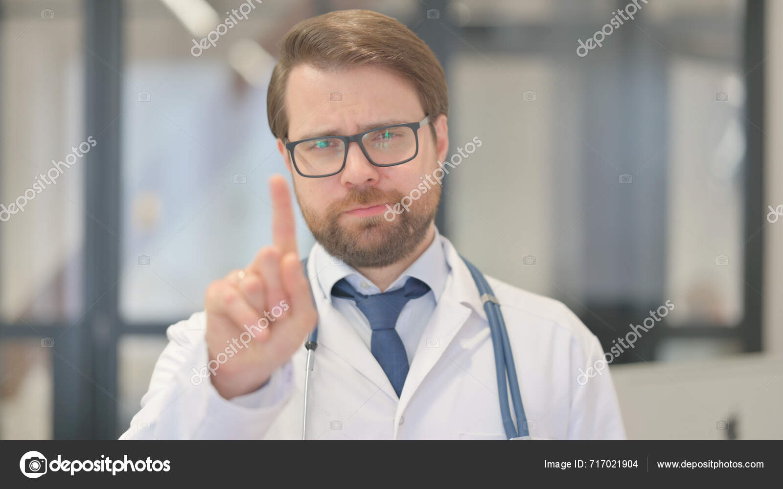 Portrait Stopping Doctor Restricting Patient — Stock Photo © Zmaster ...
