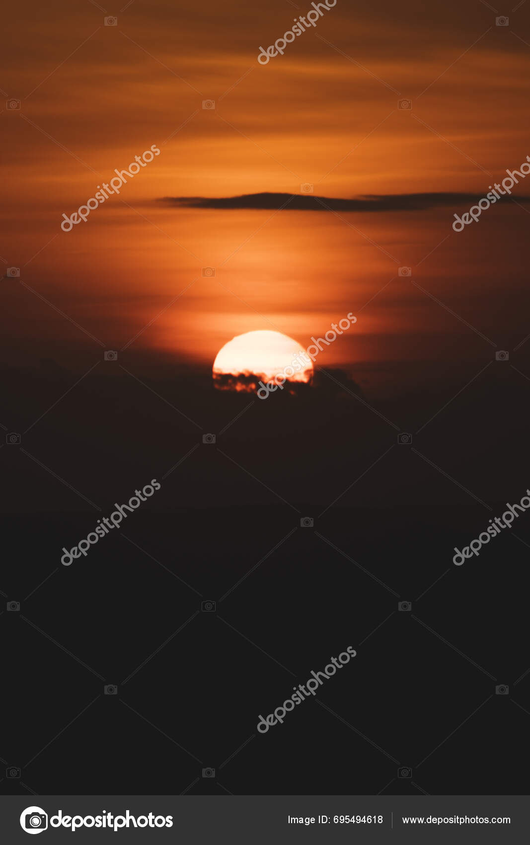 Sunset Beautiful Light Sunlight Illuminating Colorful Sky Clouds ...