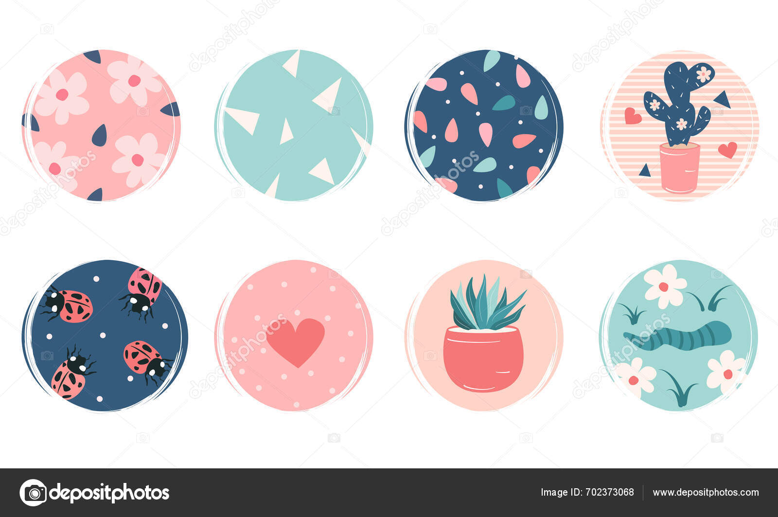 Vector Set Logo Design Templates Icons Badges Social Media Highlight ...