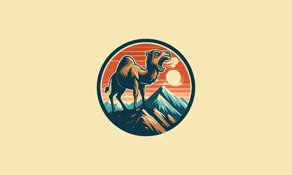 Horse Mountain Vector Illustration Artwork Design Stock Vector by ...