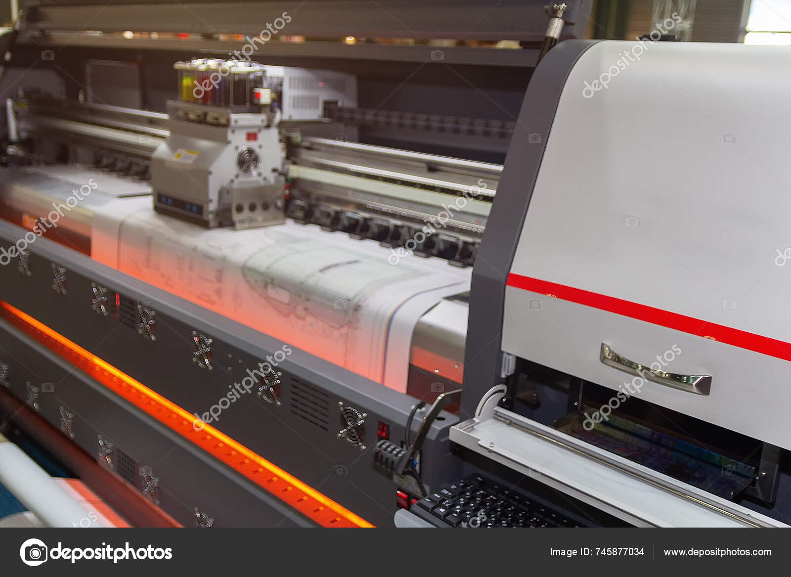 Large Format Printing Machine Operation Industry — Stock Photo © DmyTo ...