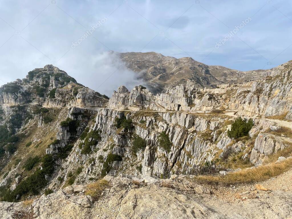 The 52 Gallery Road is a WWI military mule track on the Pasubio massif ...