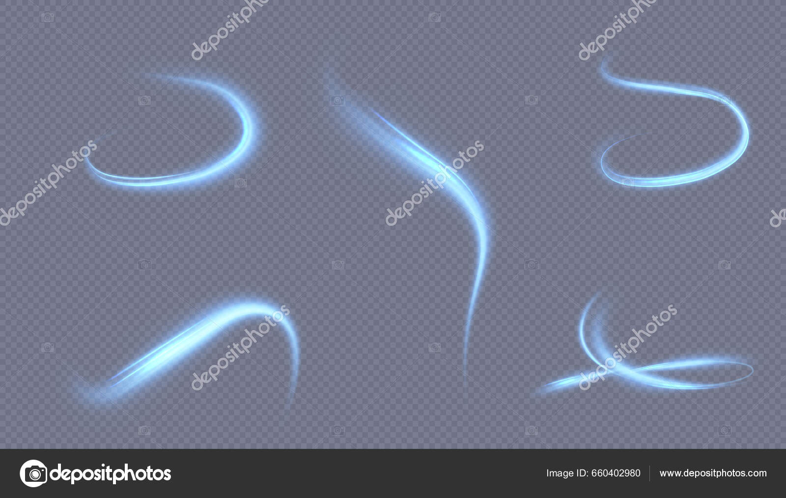 Vector Illustration Dynamic Light Sources Transparent Background High ...