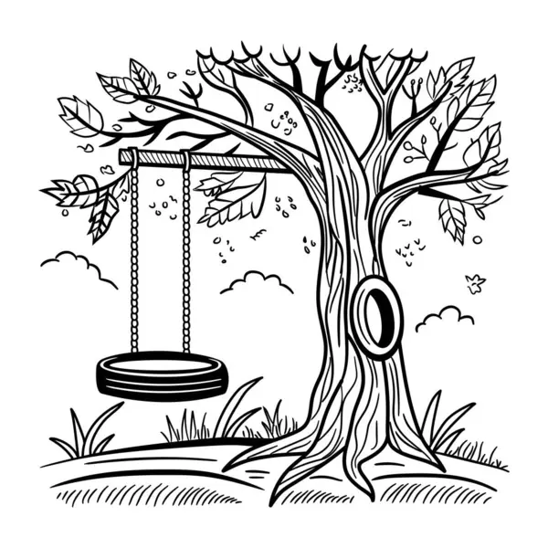 Tree swing Vector Images | Depositphotos