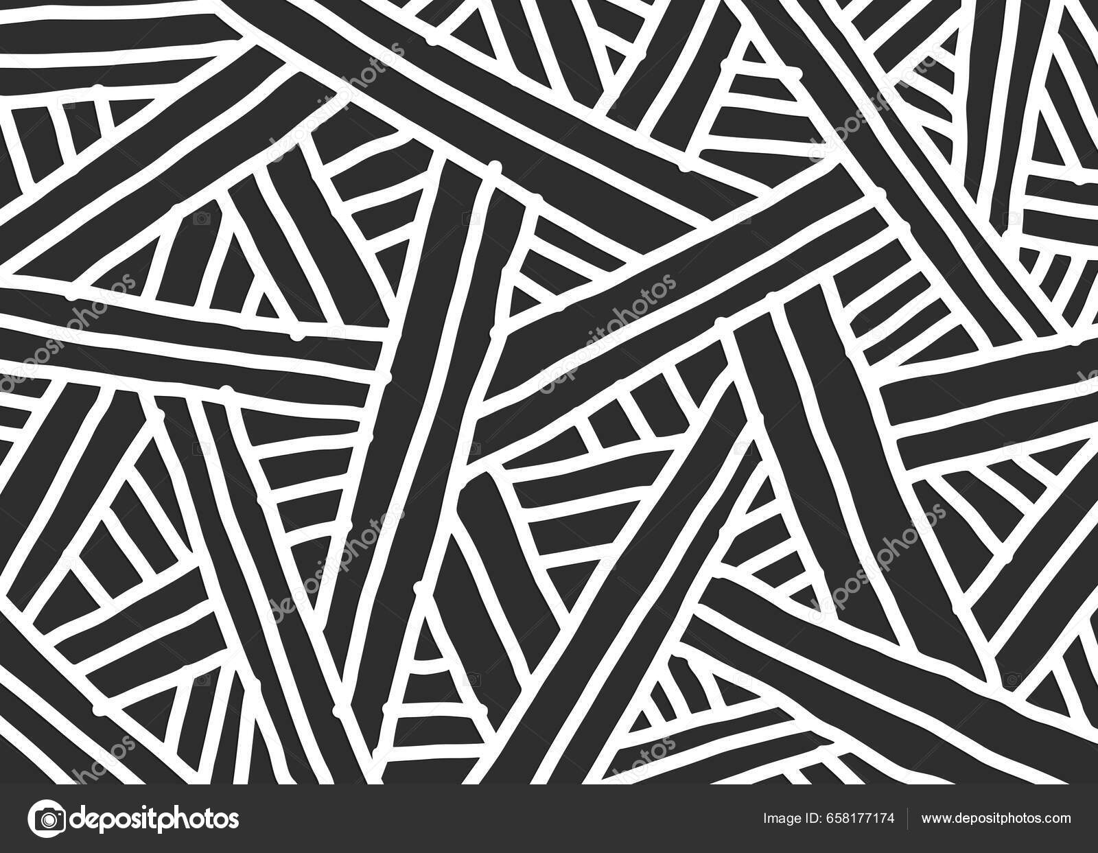 Abstract Background Overlapping Irregular Lines Abstract Doodle Lines ...