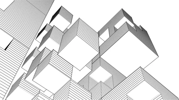 Abstract Modular Architecture Background Illustration Stock Vector by ...