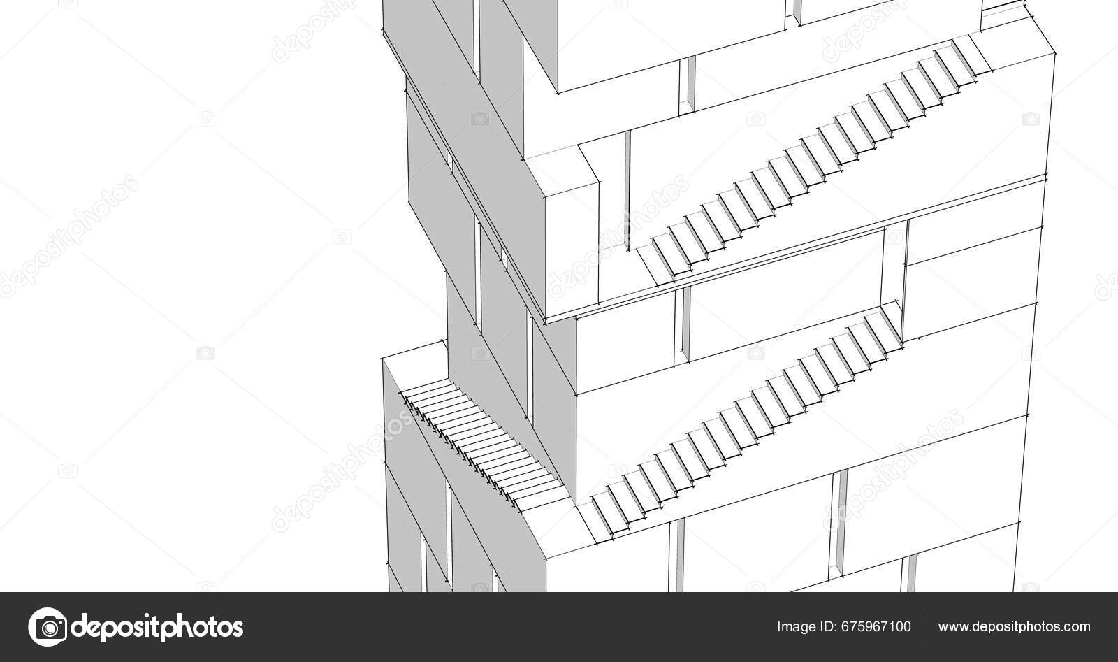 Abstract Architecture Concept Rendering — Stock Photo © SAdesign #675967100