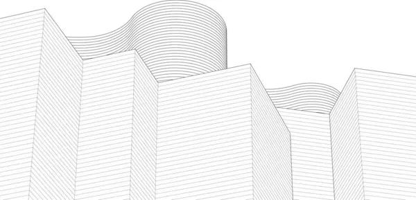 abstract architecture linear surface 3d rendering - Stock Image ...