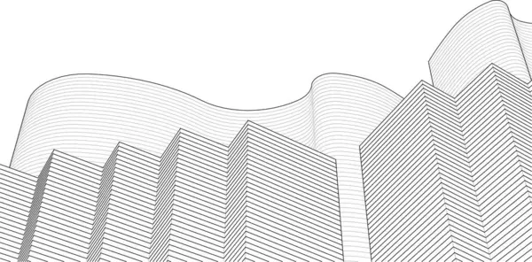 abstract architecture linear surface 3d rendering - Stock Image ...