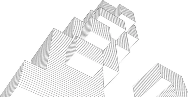 Abstract Modular Architecture Background Illustration Stock Vector by ...