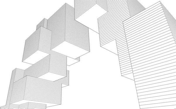 Abstract Modular Architecture Background Illustration Stock Vector by ...