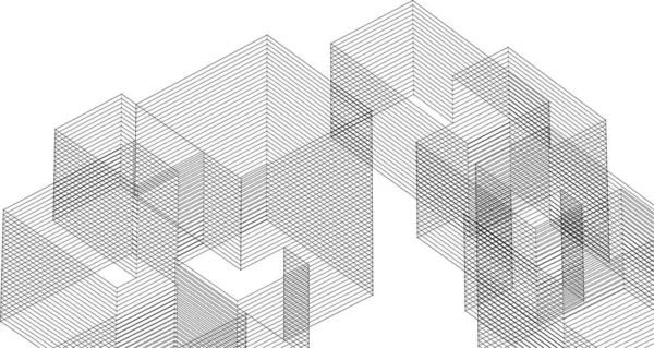 Abstract Modular Architecture Background Illustration Stock Vector by ...