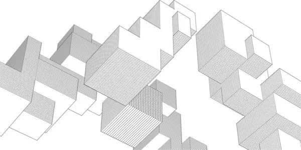 Abstract Modular Architecture Background Illustration Stock Vector by ...