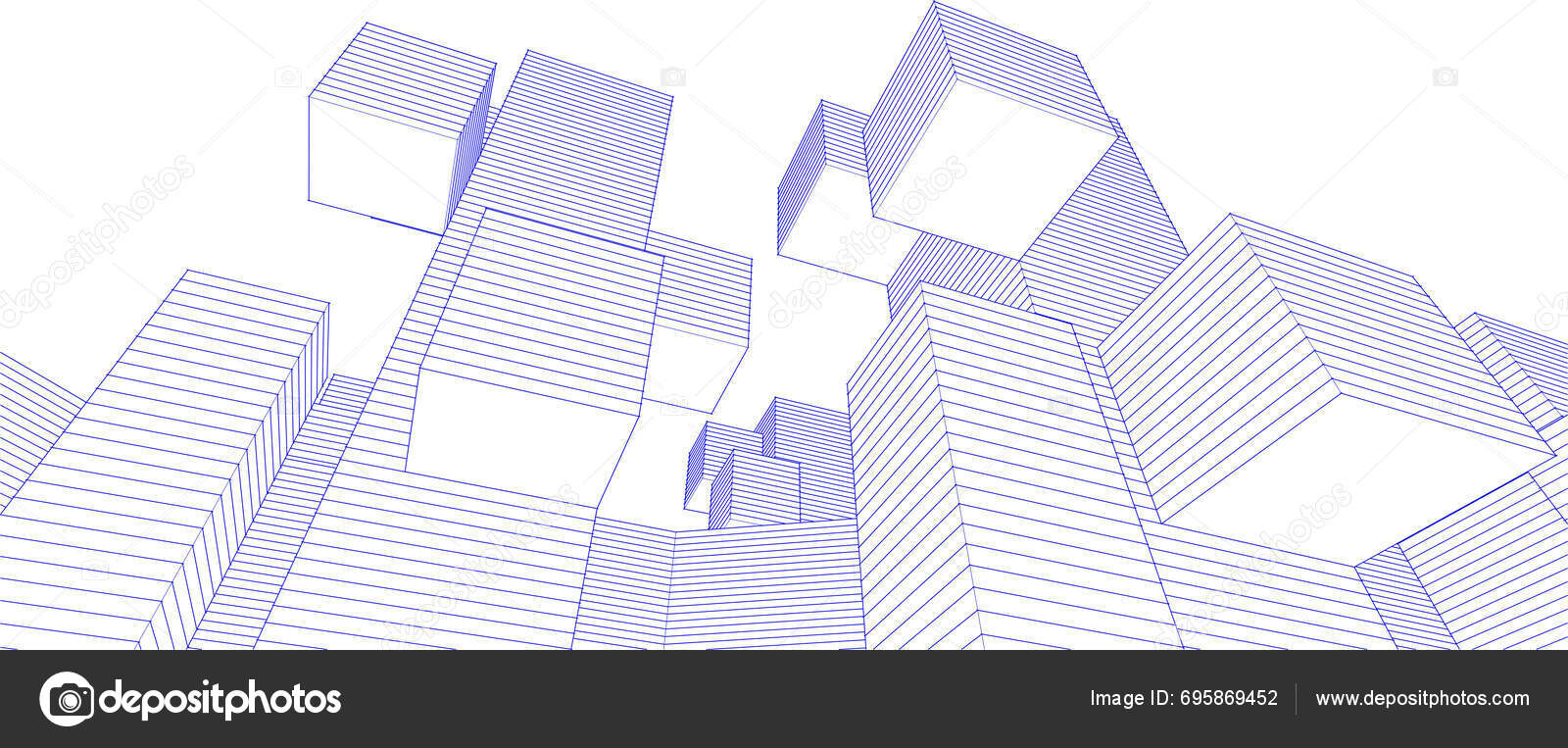 Abstract Modular Architecture Background Illustration Stock Vector by ...