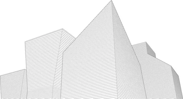 abstract modular architecture 3d illustration - Stock Image - Everypixel