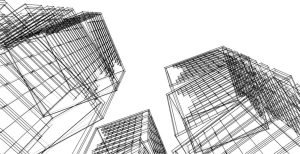 abstract modular architecture 3d illustration - Stock Image - Everypixel