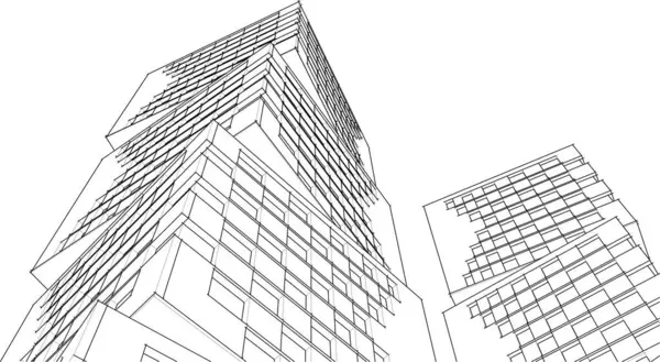 abstract modular architecture 3d illustration - Stock Image - Everypixel