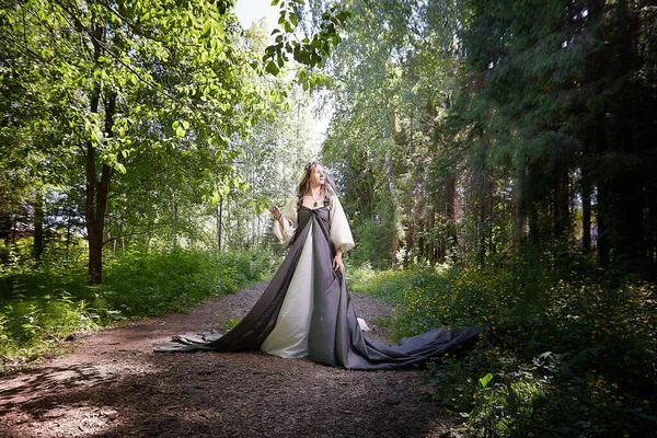 Beautiful seductive dryad. Pagan spirit of forest. Portrait of ...