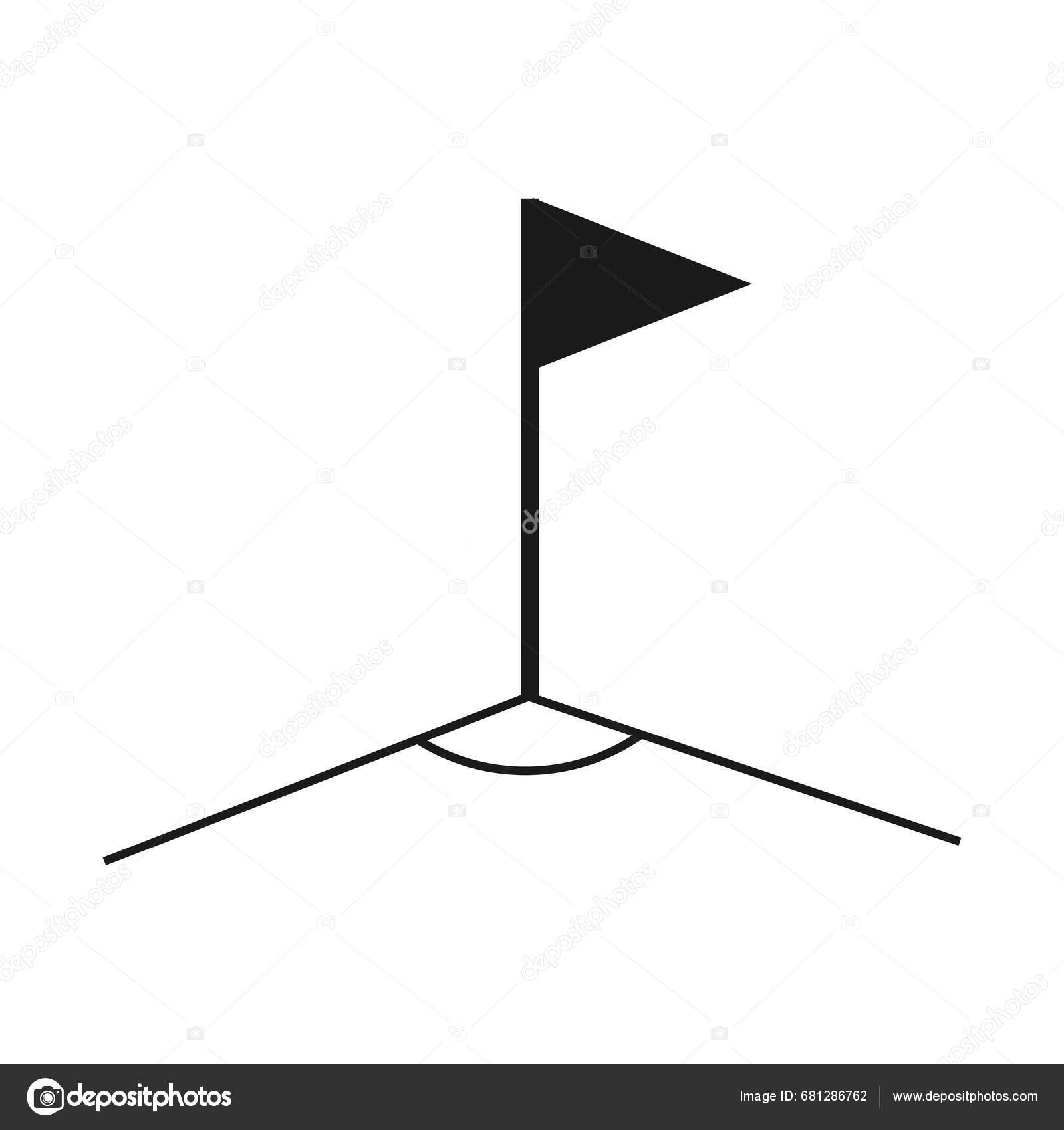 Field Corner Flag Icon Illustration Design Stock Vector by ©muryono ...