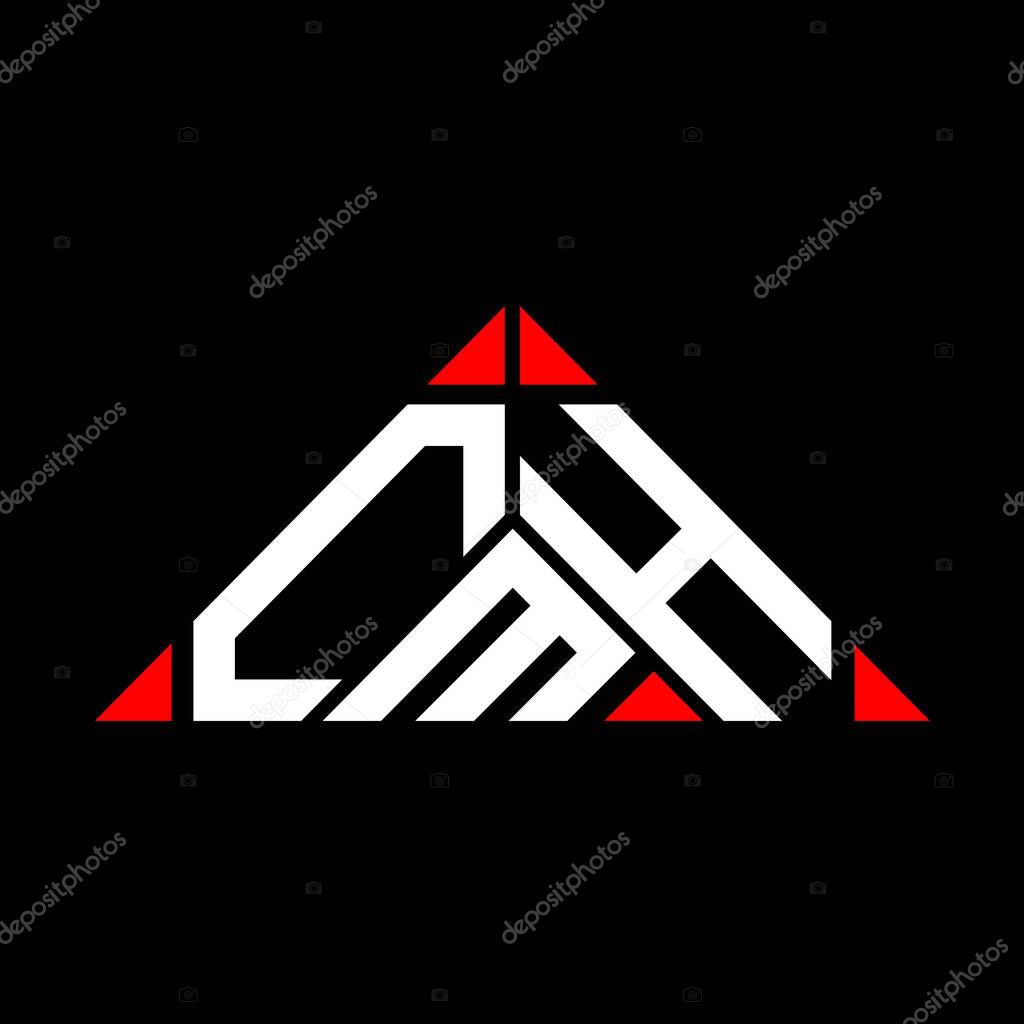 Diseño creativo del logotipo de la letra CMH con gráfico vectorial ...