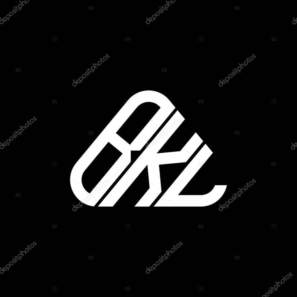 Diseño creativo del logotipo de la letra BKL con gráfico vectorial ...
