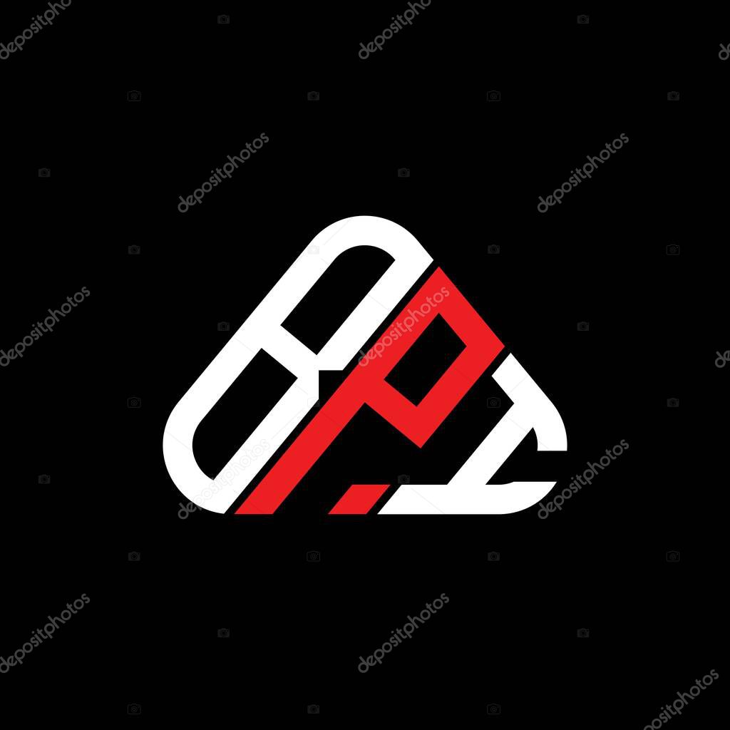 Diseño creativo del logotipo de la letra BPI con gráfico vectorial ...