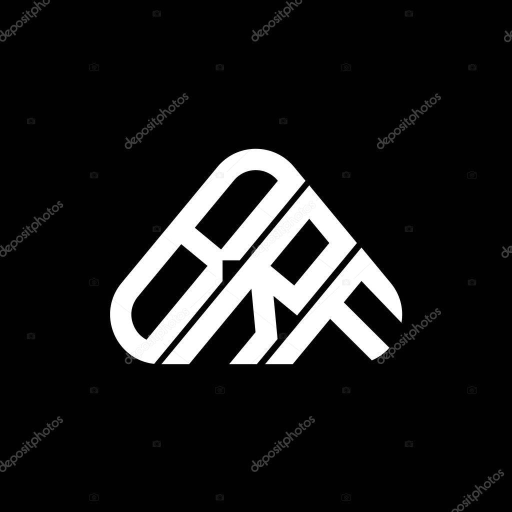 Diseño creativo del logotipo de la letra BRF con gráfico vectorial ...