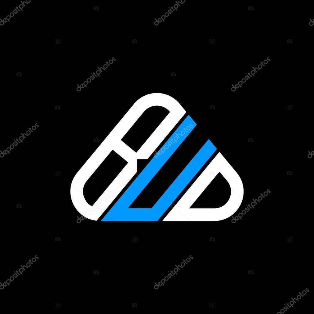 Diseño creativo del logotipo de la letra BUD con gráfico vectorial ...