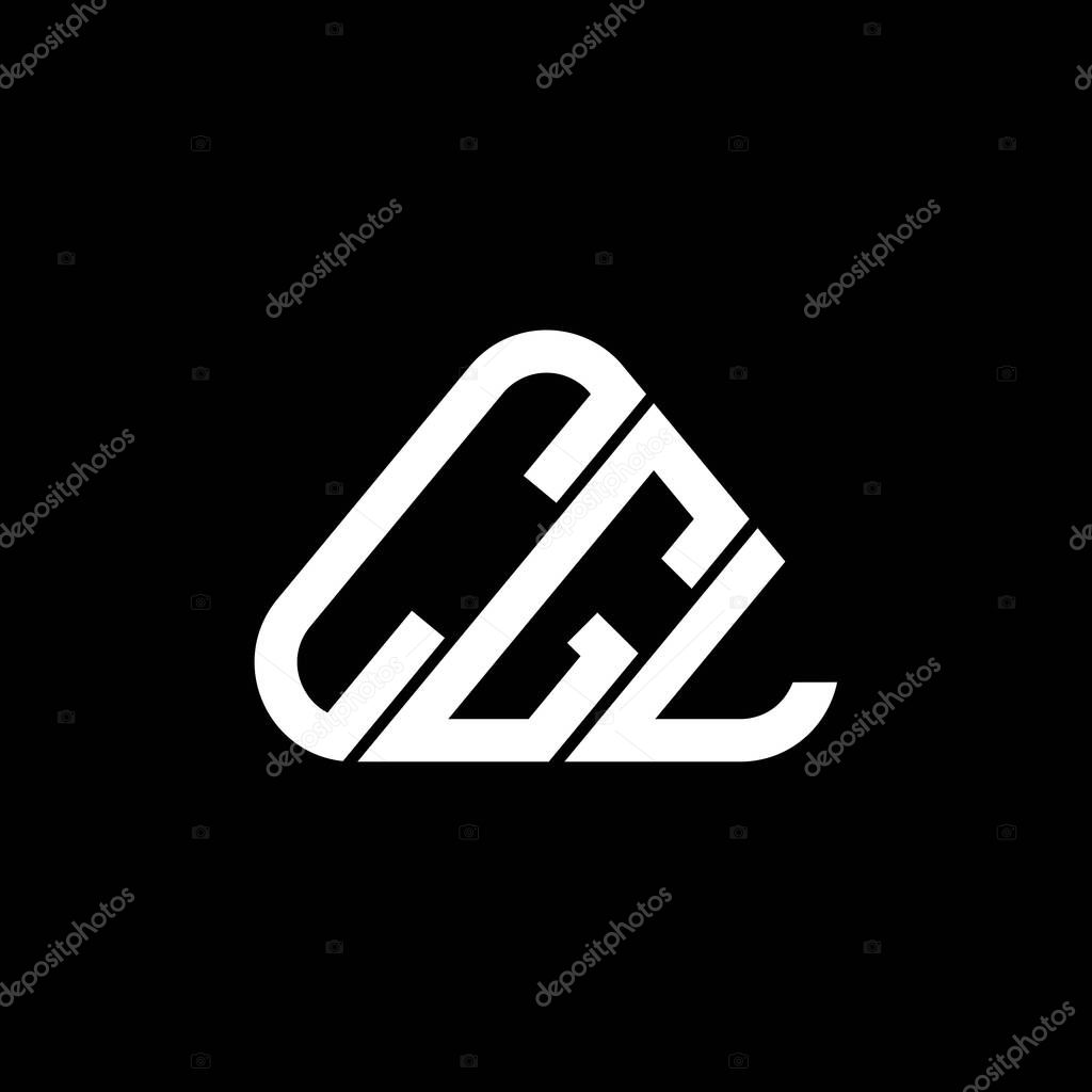 Diseño creativo del logotipo de la letra de CGL con gráfico vectorial ...