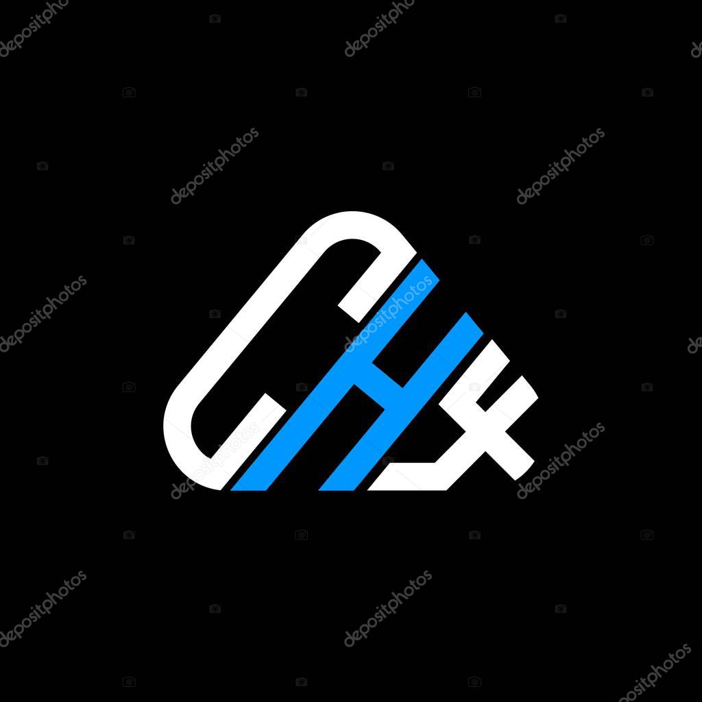 Diseño creativo del logotipo de la letra CHX con gráfico vectorial ...