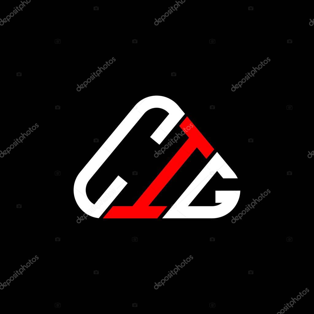 Diseño creativo del logotipo de la letra de CIG con gráfico vectorial ...