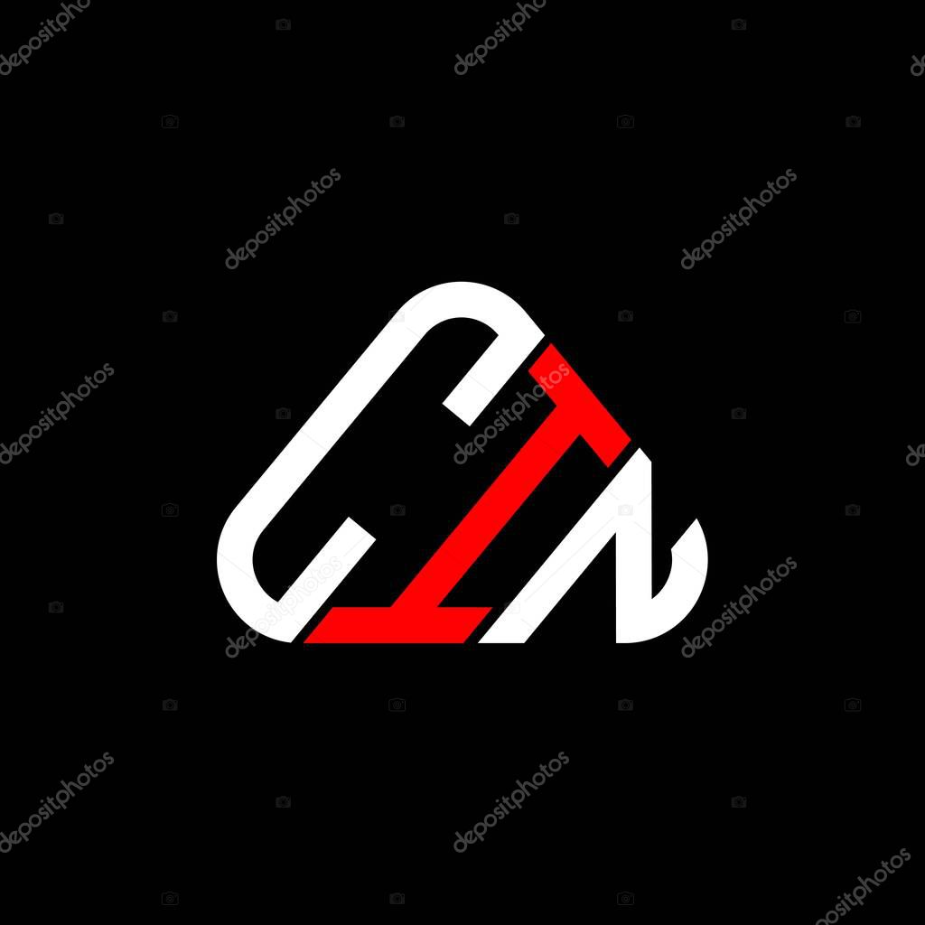 Diseño creativo del logotipo de la letra de CIN con gráfico vectorial ...