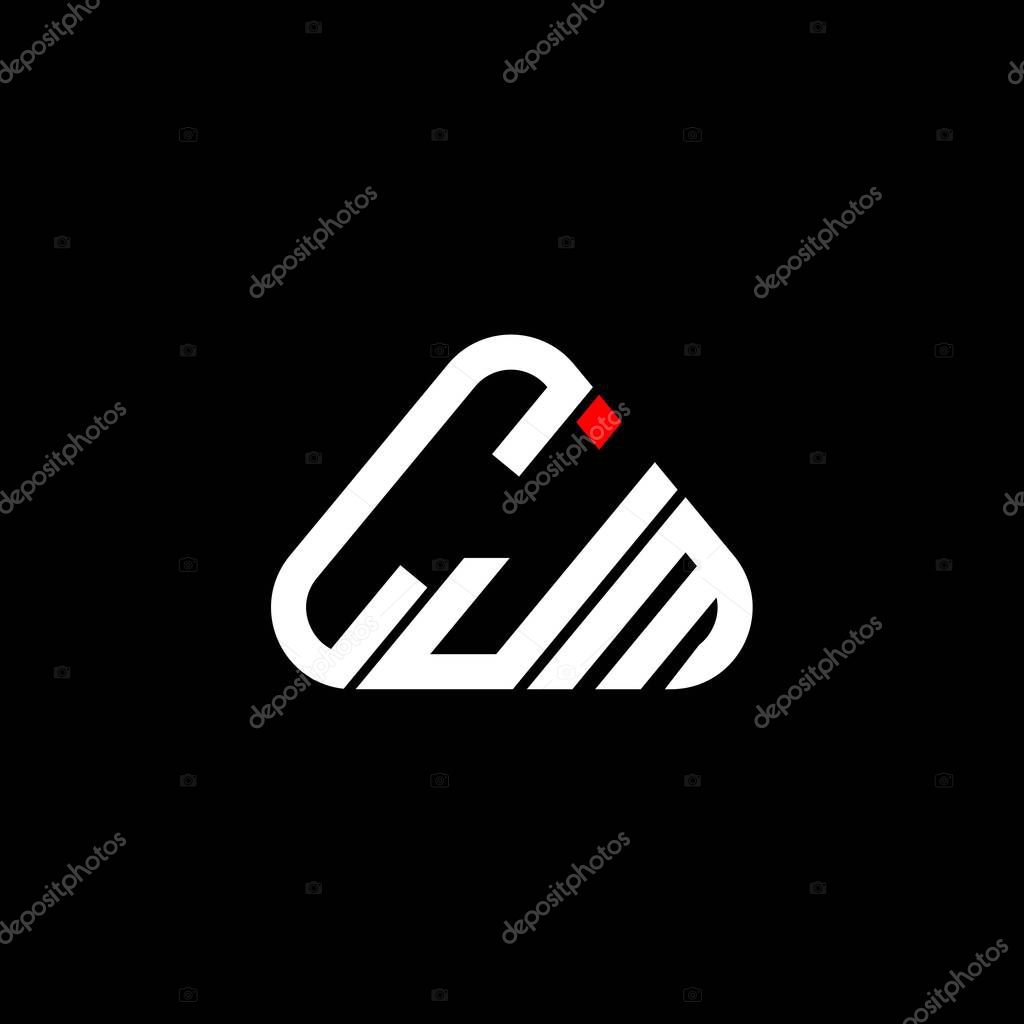 Diseño creativo del logotipo de la letra de CJM con gráfico vectorial ...