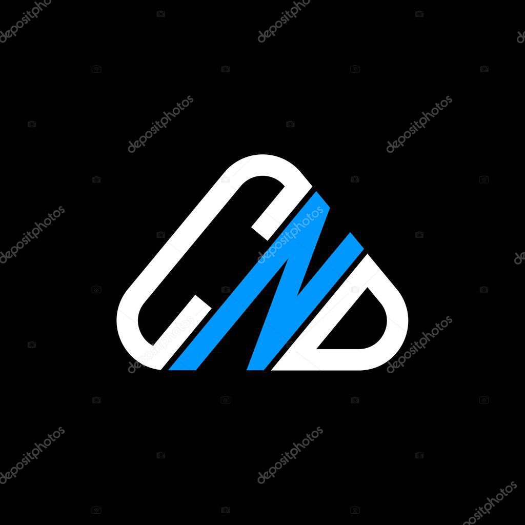 Diseño creativo del logotipo de la letra CND con gráfico vectorial ...