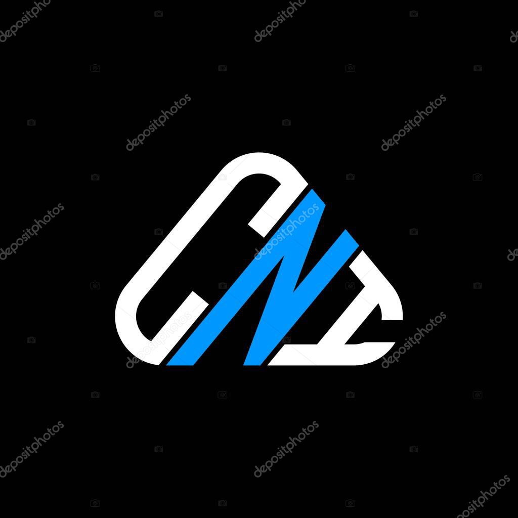 Diseño creativo del logotipo de la letra CNI con gráfico vectorial ...