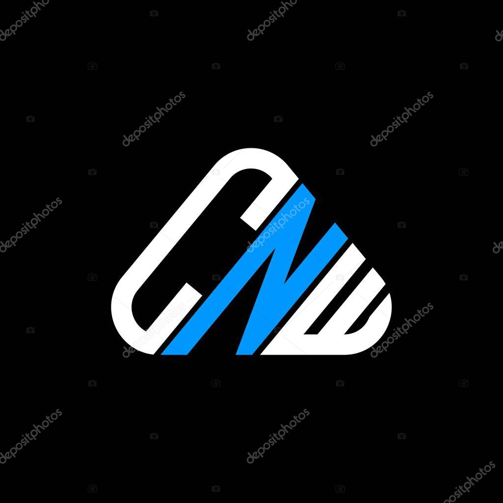 Diseño creativo del logotipo de la letra CNW con gráfico vectorial ...