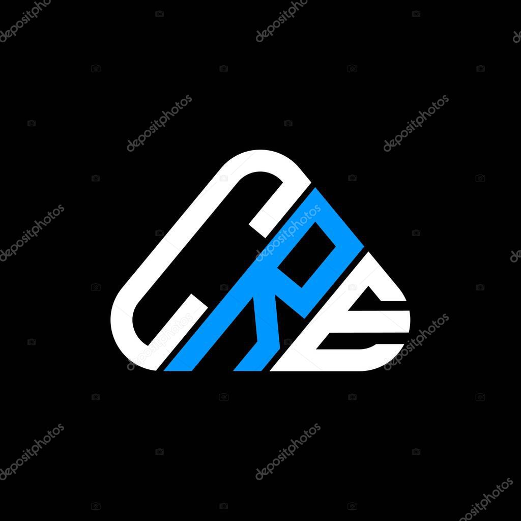 Diseño creativo del logotipo de la letra CRE con gráfico vectorial, logotipo simple y moderno ...