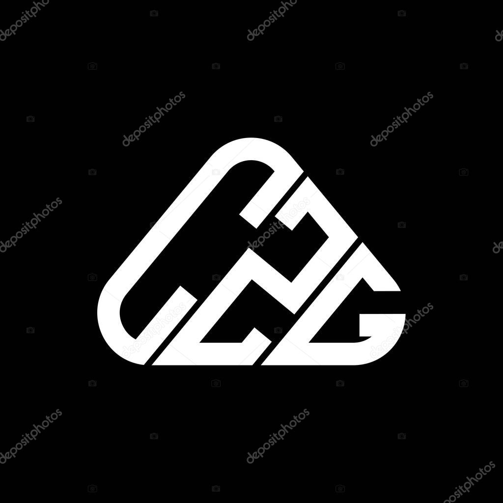 Diseño creativo del logotipo de la letra CZG con gráfico vectorial ...