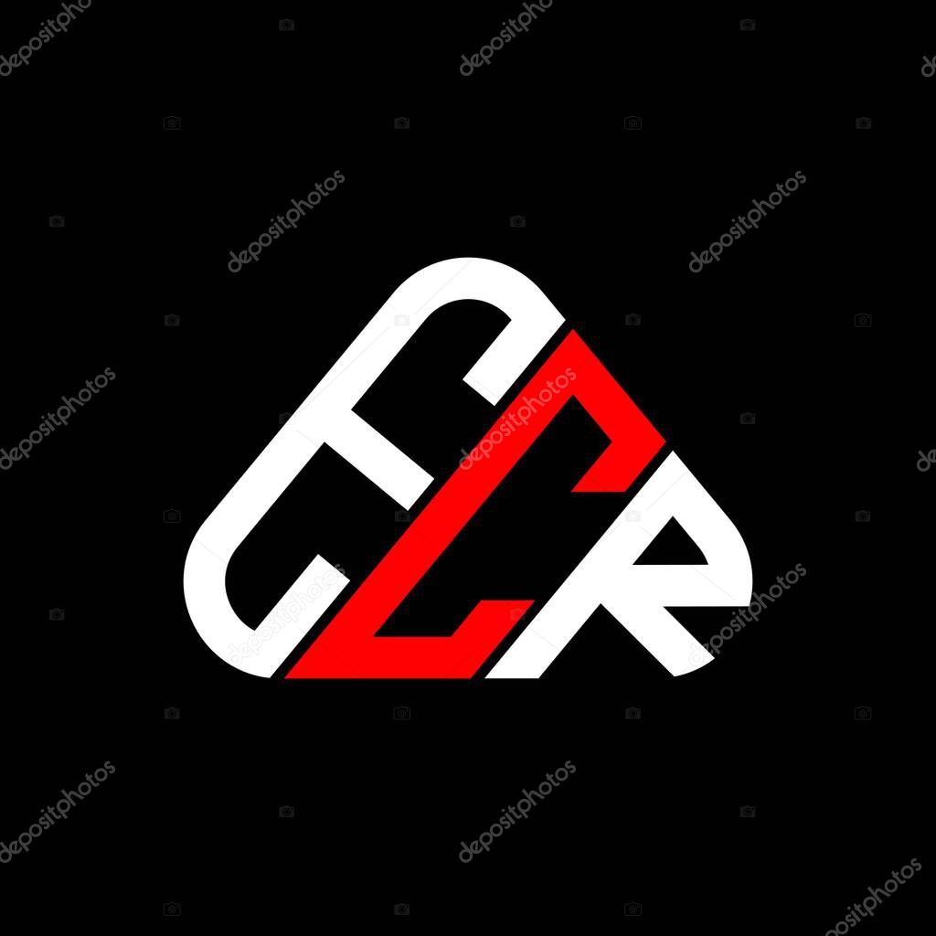 Diseño creativo del logotipo de la letra ECR con gráfico vectorial ...