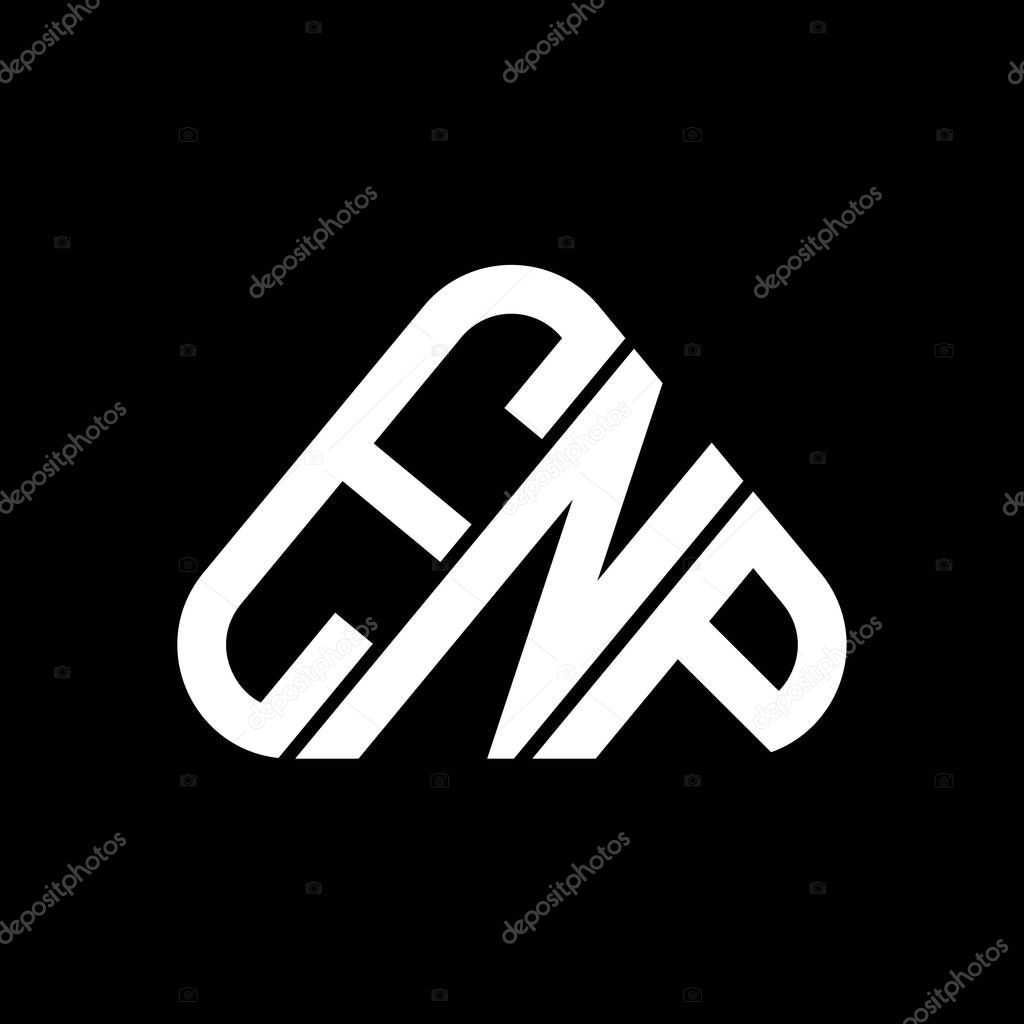 Diseño creativo del logotipo de la carta de ENP con gráfico vectorial ...