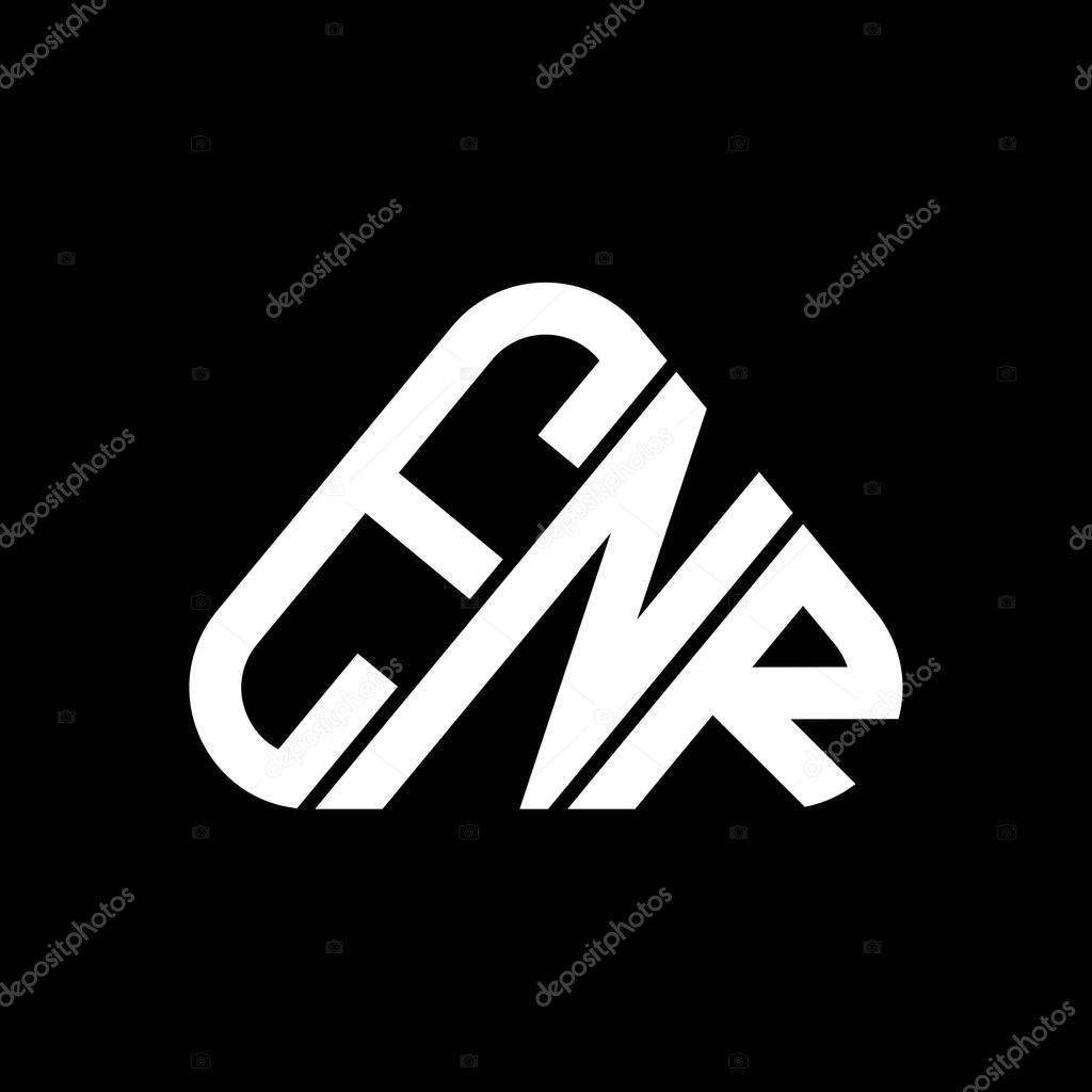 Diseño creativo del logotipo de la letra ENR con gráfico vectorial ...