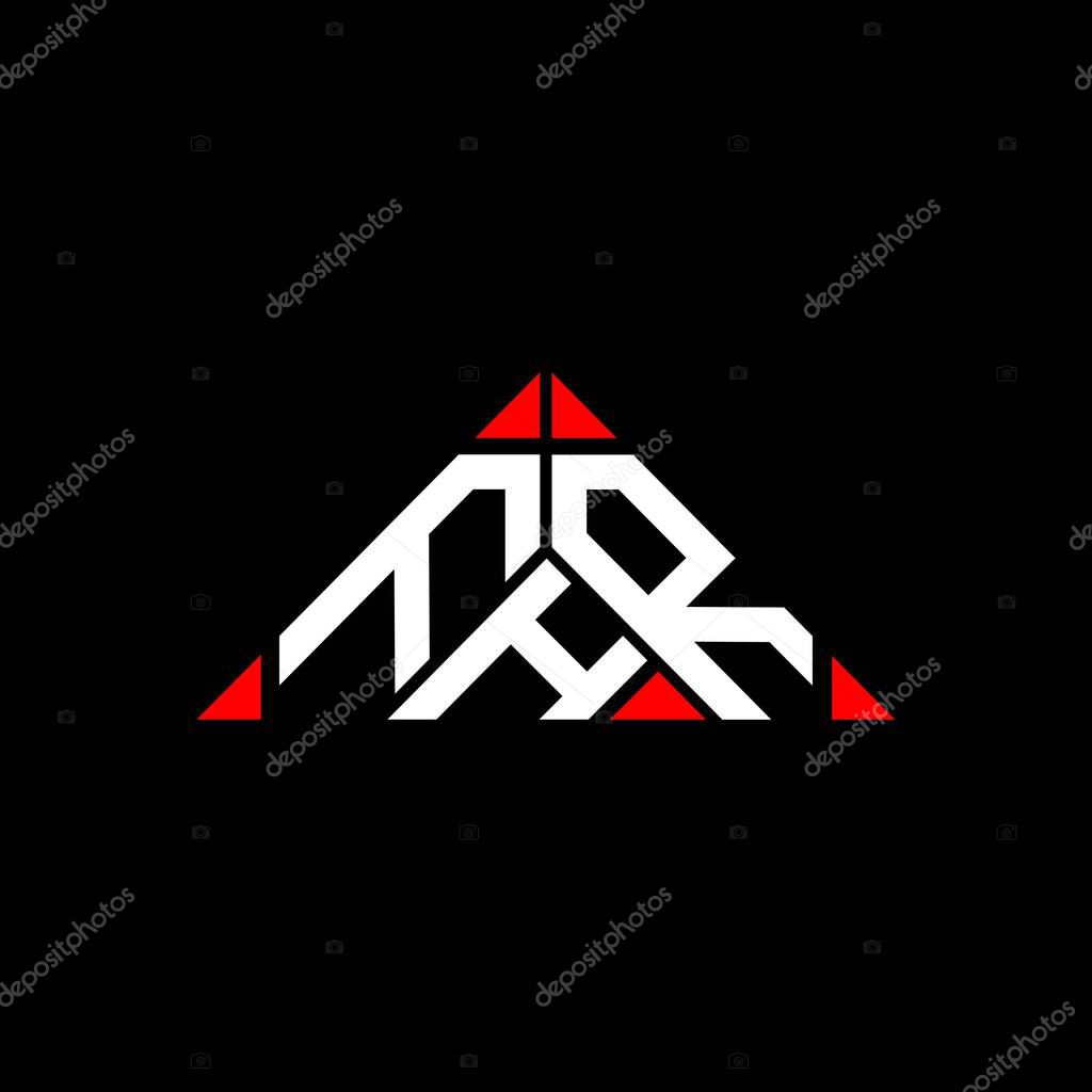 Diseño creativo del logotipo de la letra FHR con gráfico vectorial ...
