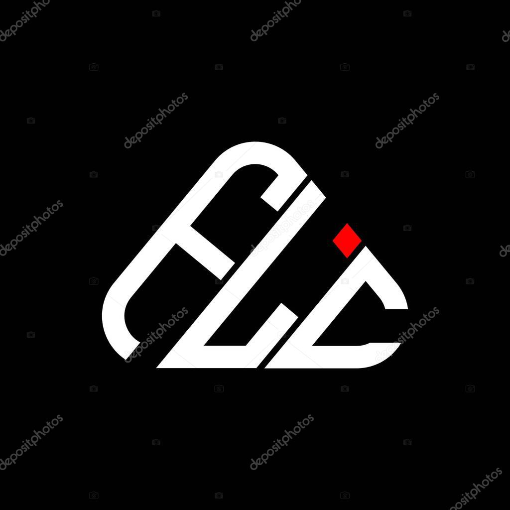 Diseño creativo del logotipo de la letra FLC con gráfico vectorial ...